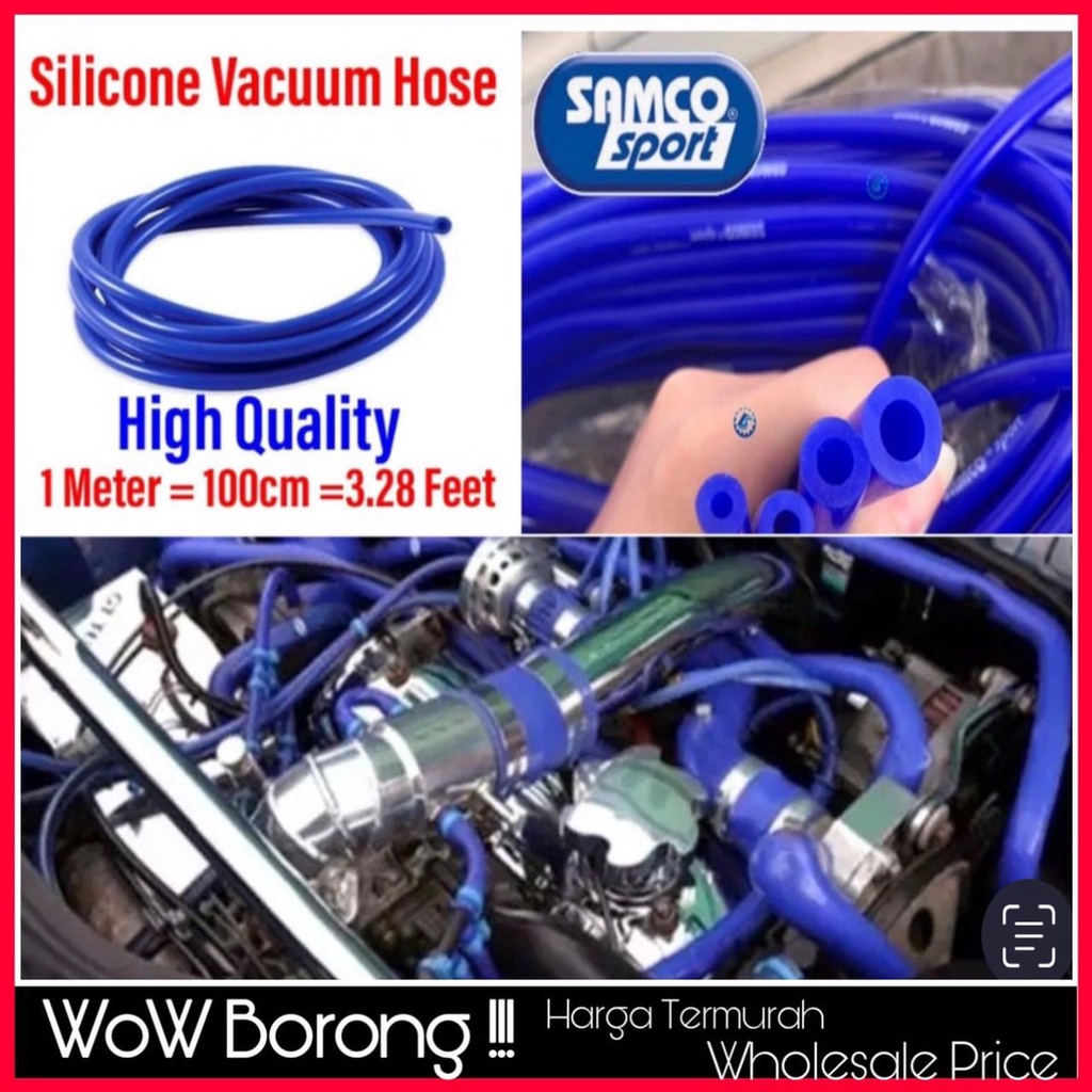 Samco Silicone Vacuum Hose 3mm 4mm 6mm 8mm 10mm (1meter =100cm=3kaki ) | Shopee Singapore