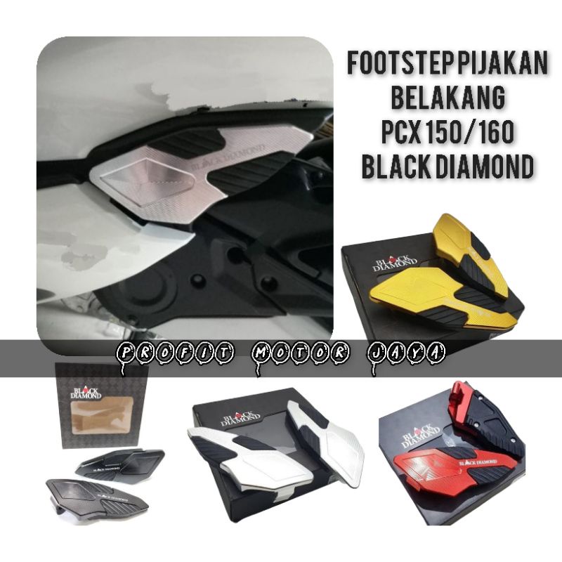 Rear Footrest for All New Honda PCX 160 / PCX 150 Black Diamond ...
