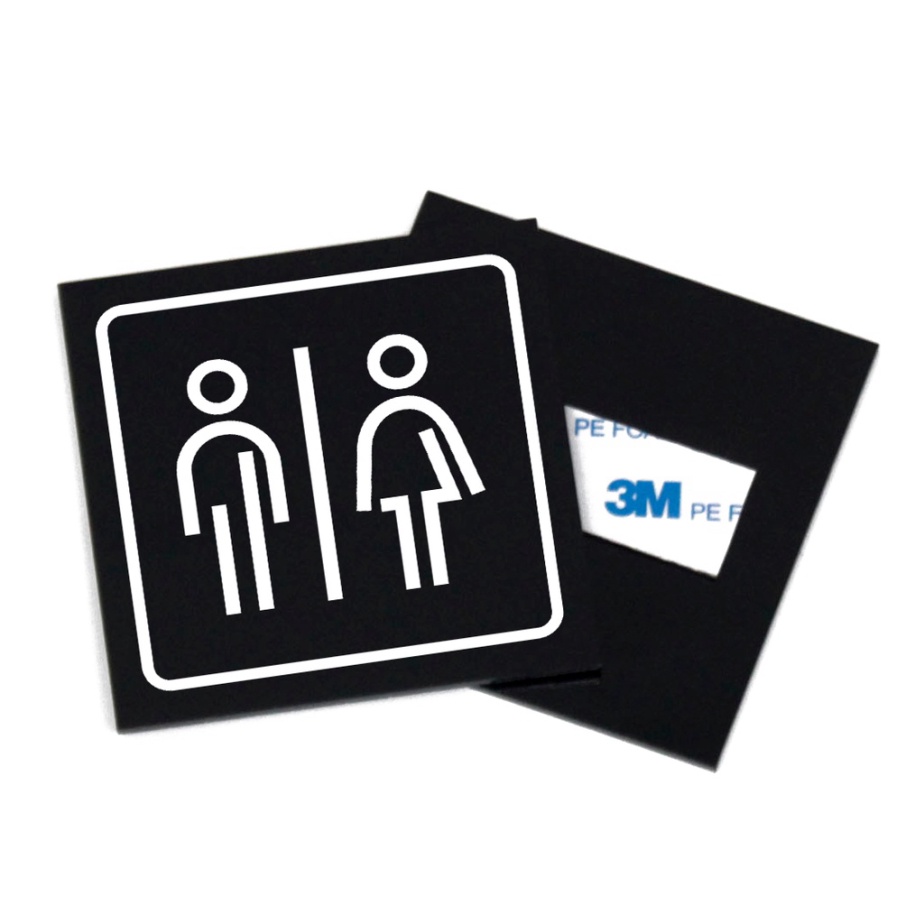 Toilet sign - toilet - acrylic sign system - toilet logo - door sign ...