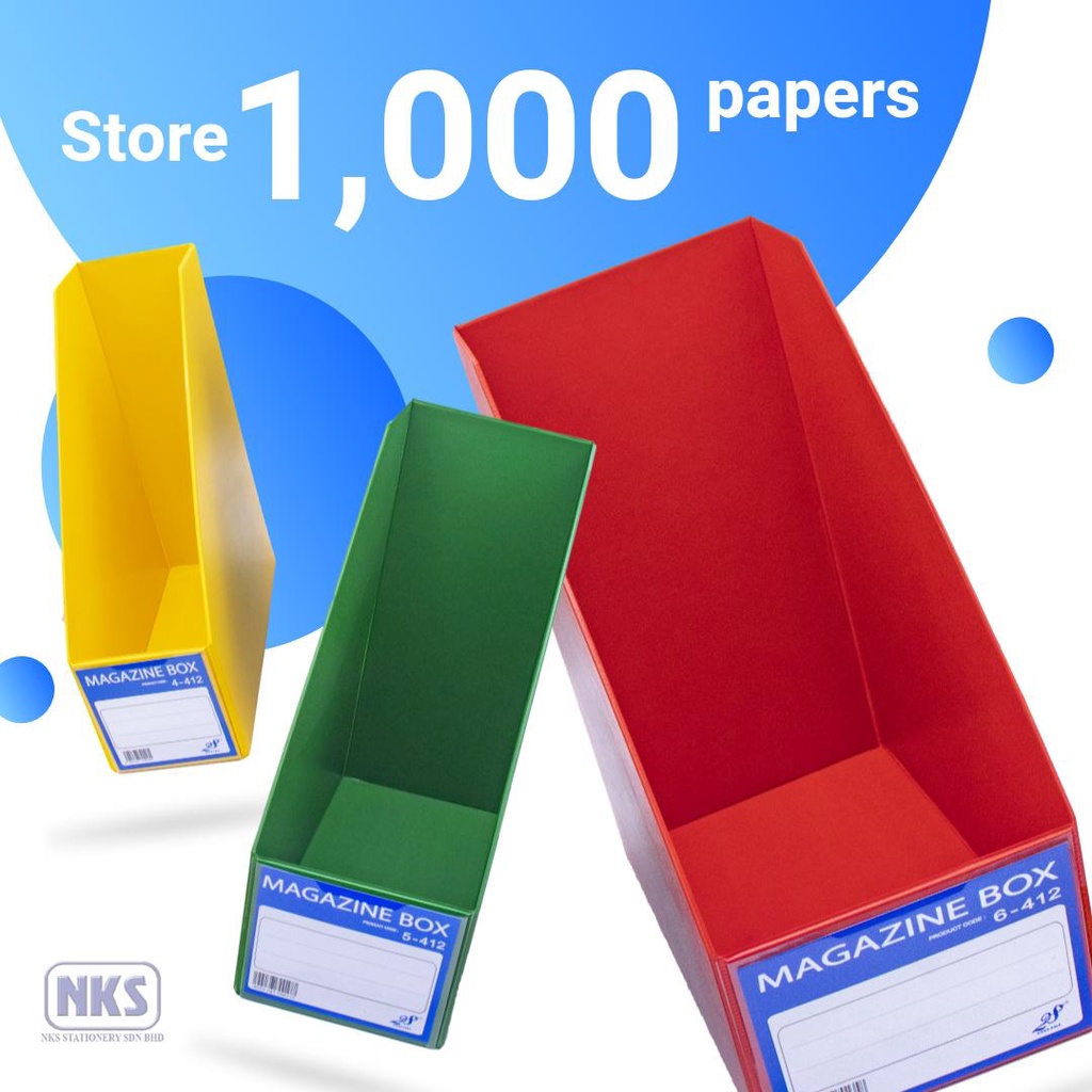 PVC MAGAZINE BOX FILE HOLDER (4" / 5" / 6") | Shopee Singapore