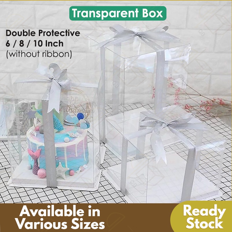 Transparent Cake Box Kotak Kek Box Kotak Hantaran Kahwin Flower Box ...