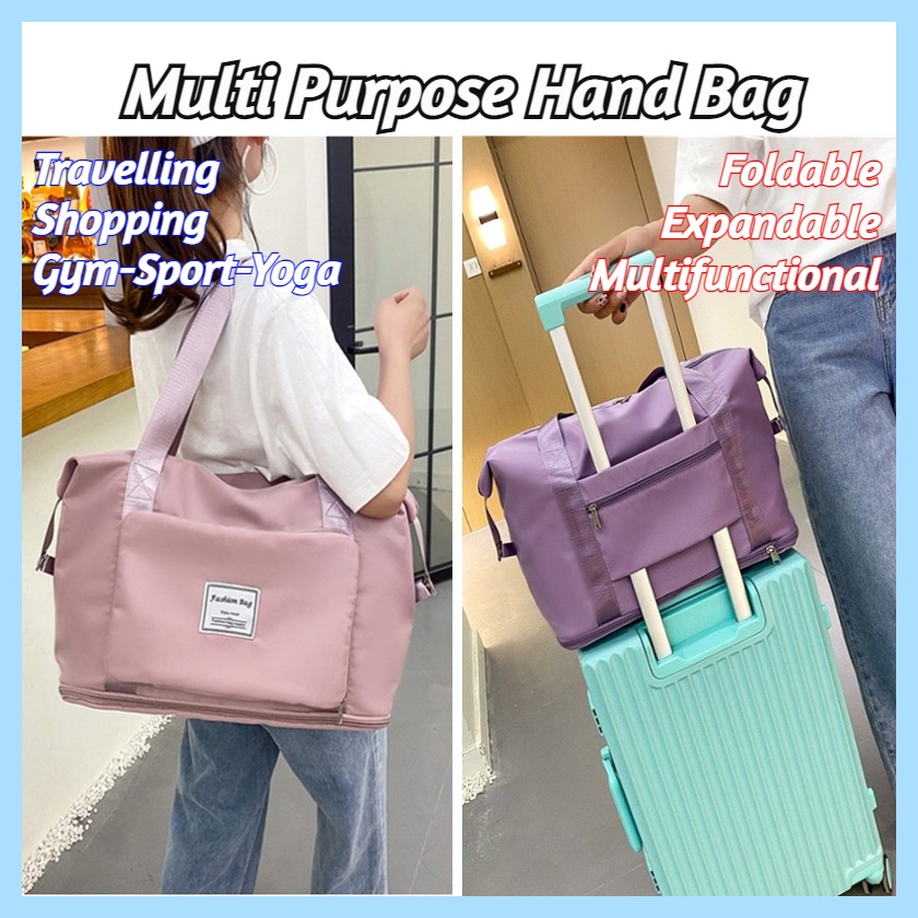 [SG] Foldable Expandable Travel Bag/ Large Capacity Multi Function Hand ...