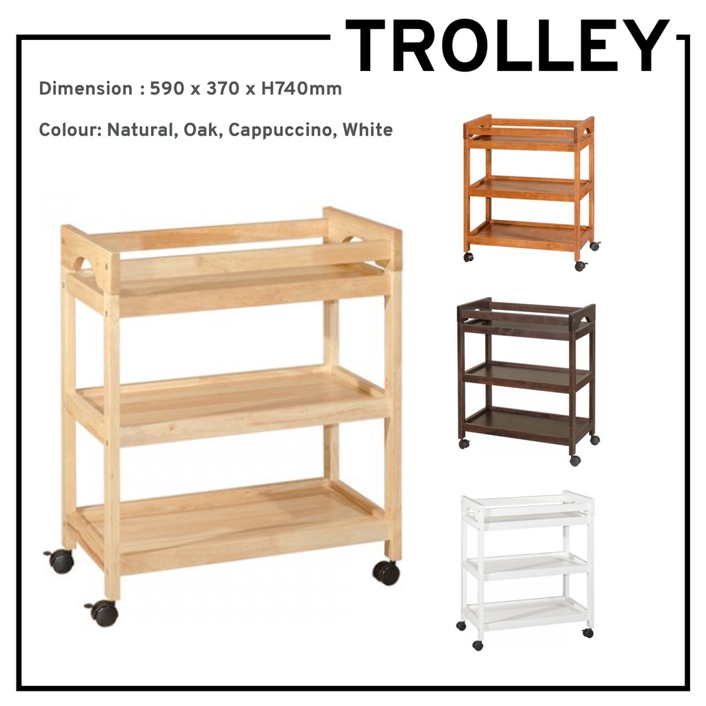 3-TIER RACK TROLLEY/SMALL TROLLEY ORGANIZER/DINING KITCHEN STORAGE ...