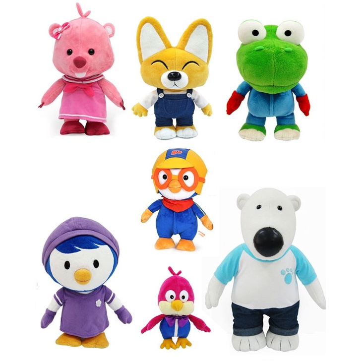 Korea Pororo and Friends Little Penguin Fox Animal Plush Toy Doll ...