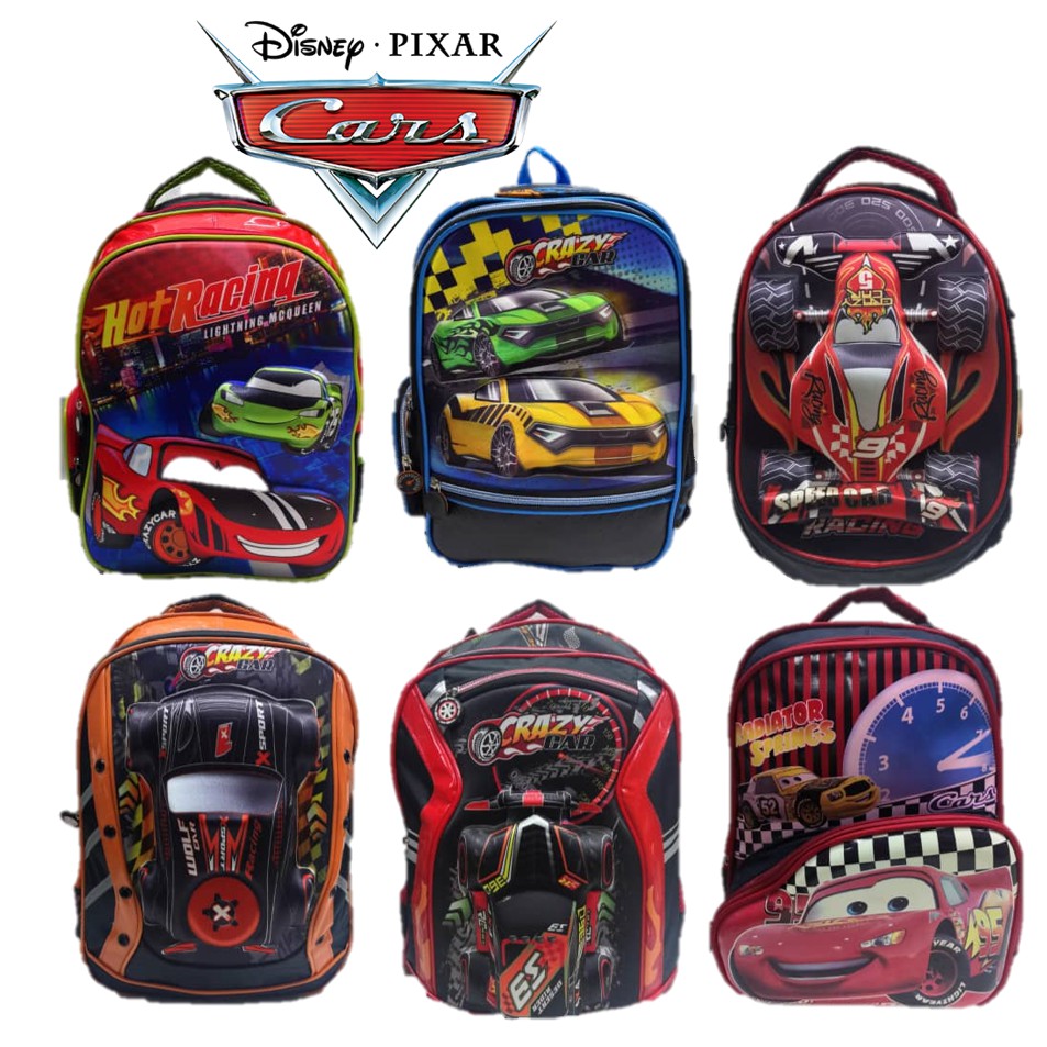 Bag Racing Car Backpack Kid Bag School Beg Sekolah Baby Boy Disney ...