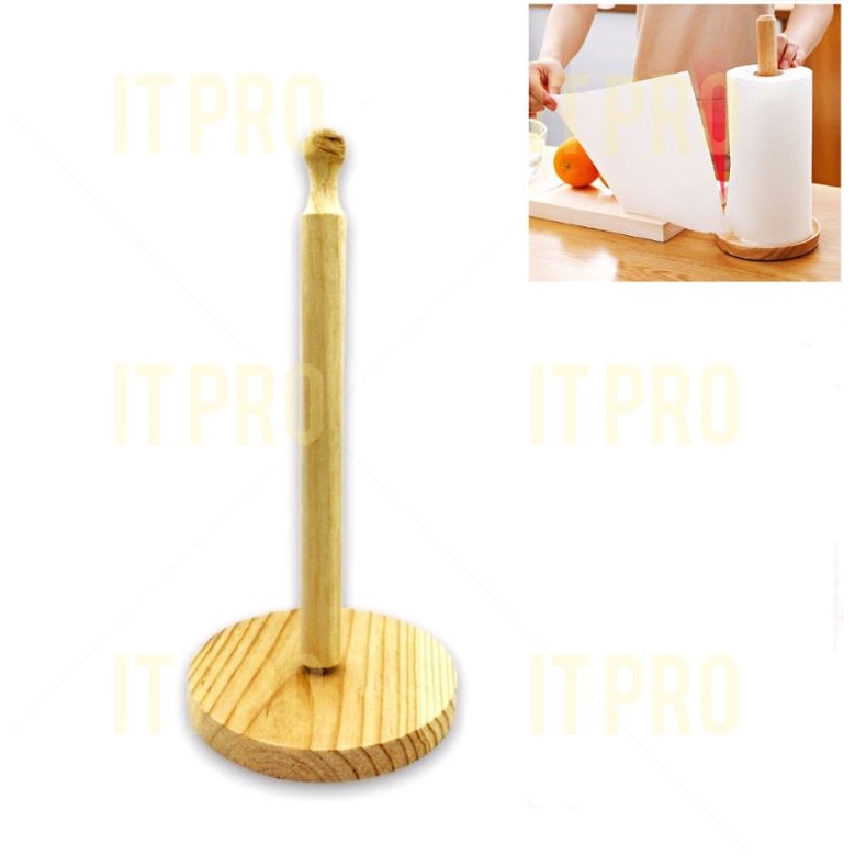 PRO Wooden Portable Kitchen Tissue Holder / Kitchen Towel Holder ...