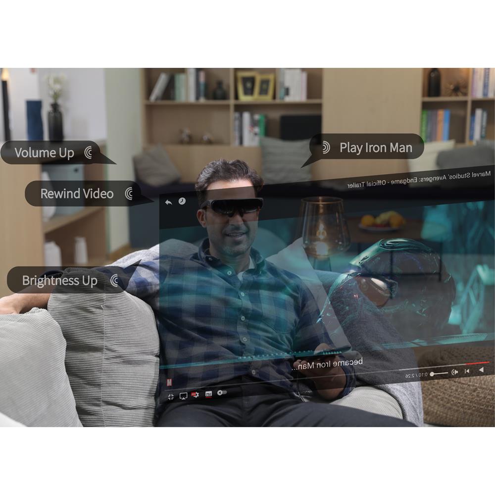 Rokid Air AR Smart Glasses 120" Screen with 1080P OLED Dual Display 43 ...