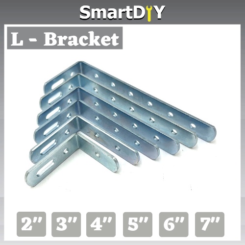 Zinc Plated Steel Metal L Bracket 2-1/2" x 2" ~ 7"/ Corner Brace/Mild ...
