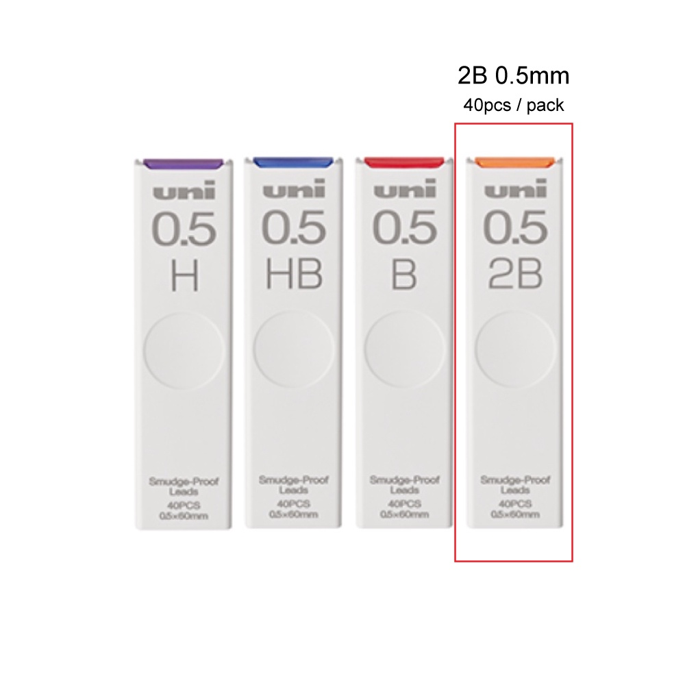 UNI Mechanical Pencil Lead 0.5mm / 0.3mm H/HB/B/2B Made in Japan Direct from Japan UNI Pencil ...