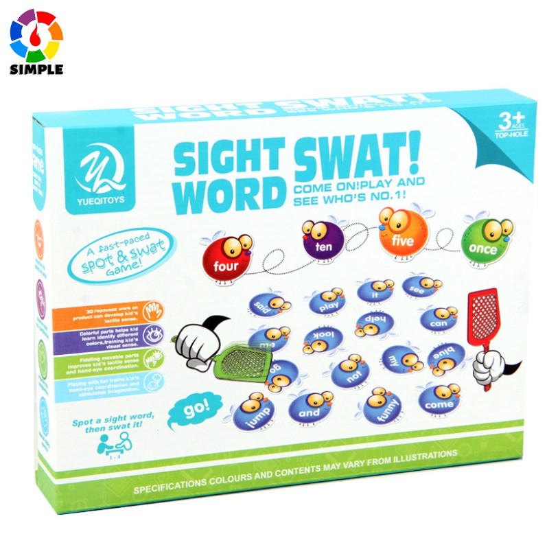 Sight Word Swat a Sight Word Game, Home School, Visual, Tactile and ...