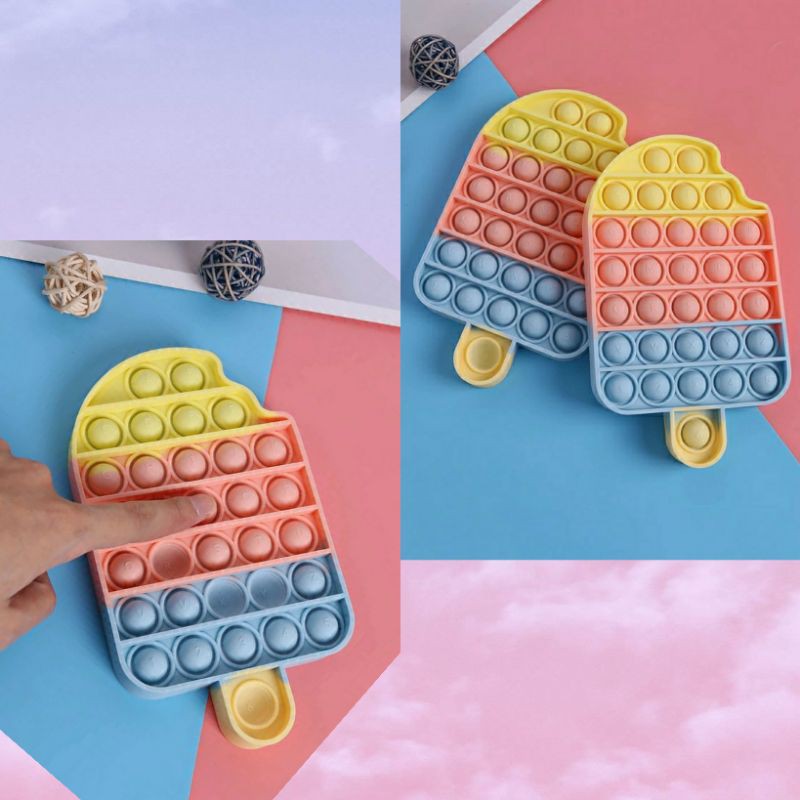 Pop it its its Popit Ice Cream Rainbow Ice Cream Fidget Toy Rainbow ...