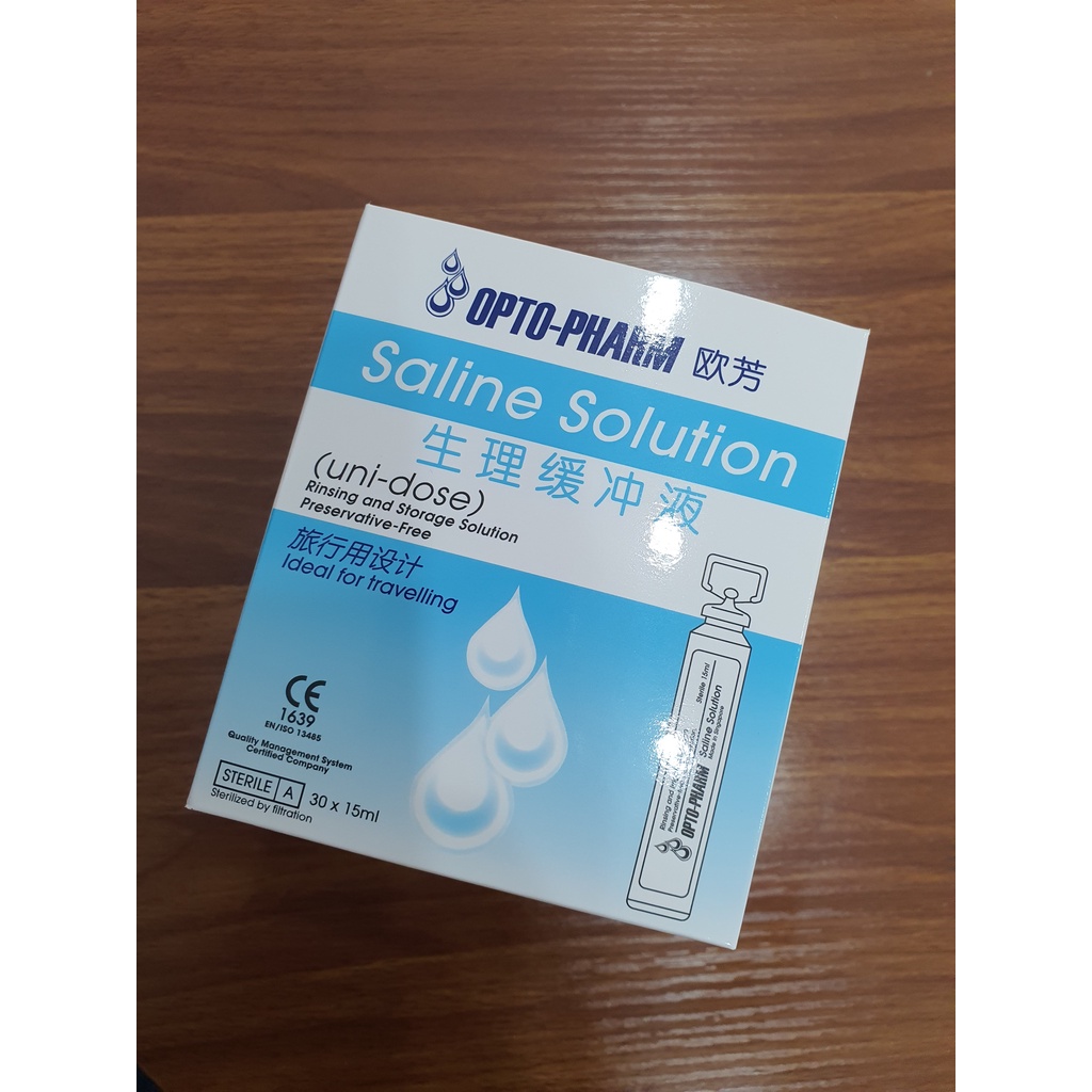 [SG RETAIL STOCK] OPTOPHARM SALINE UNIDOSE 30 TUBES FOR EYE RINSING AND ...