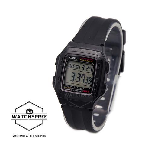 [Watchspree] Casio Standard Digital Men's Black Resin Band Watch F201WA-1A F-201WA-1A | Shopee ...