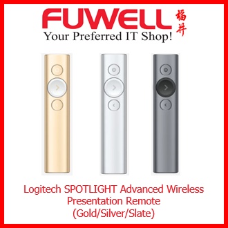 Logitech SPOTLIGHT Advanced Wireless Presentation Remote (Gold/Silver ...