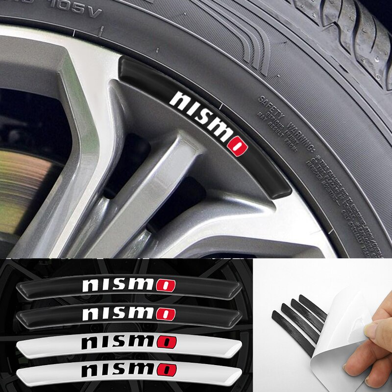 4x Car Stickers Wheel Rims Racing Emblem Decal For Nissan Nismo Almera ...
