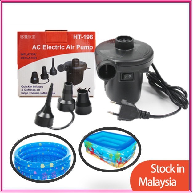 AC Electric Inflatable Deflated Air Pump Quick-Fill Inflator Pump ...