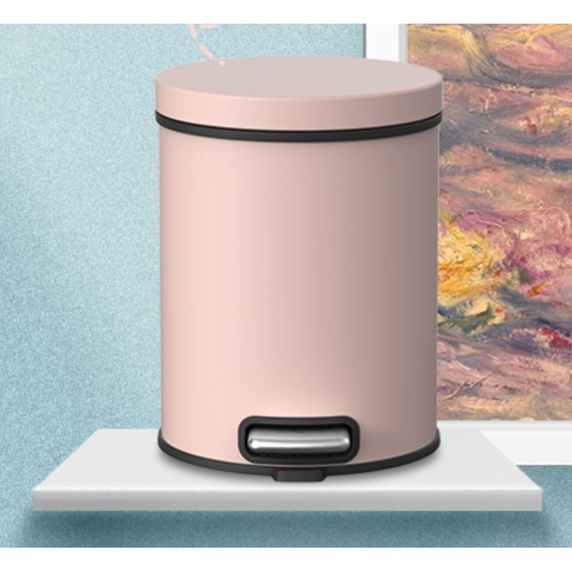 [SIMPLE&NICE] 5L 8L 12L Classic Round Stainless Steel Dustbin Step Bin ...