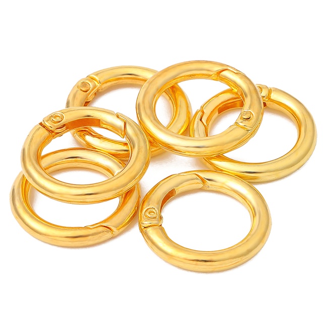 【NCC】5Pcs Metal O Ring Spring Clasps Openable Round Carabiner Keychain ...