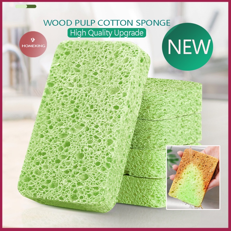 NEW Kitchen Sponge Natural Wood Pulp Cotton Mop Dishwashing Cleaning ...