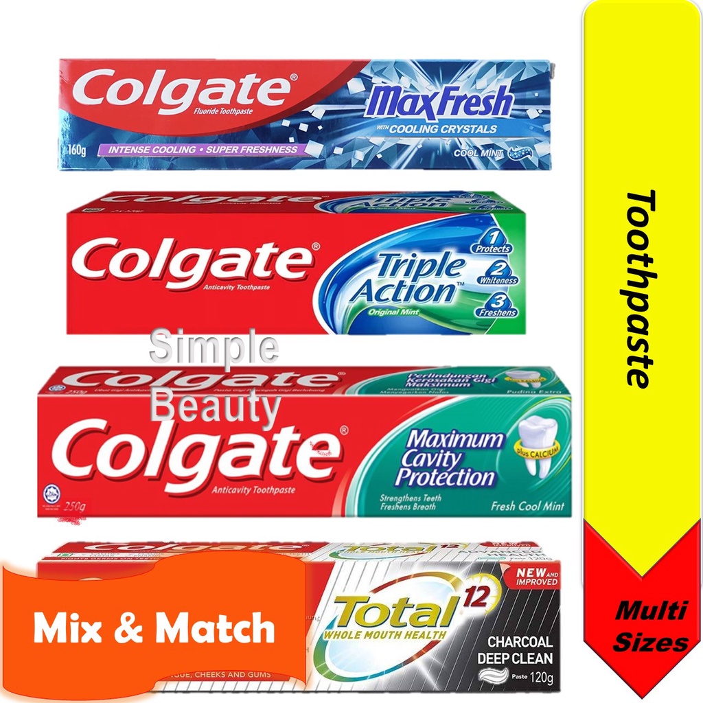 Colgate Toothpaste Max Cavity Protection / Max Fresh / Triple Action ...