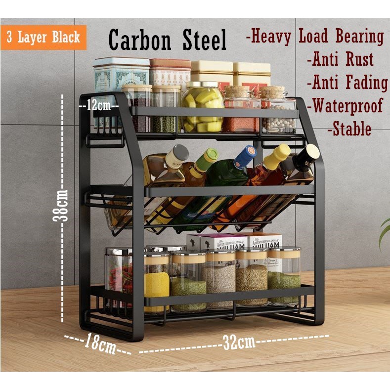 SG Seller Kitchen Rack Shelf storage Organizer | Shopee Singapore