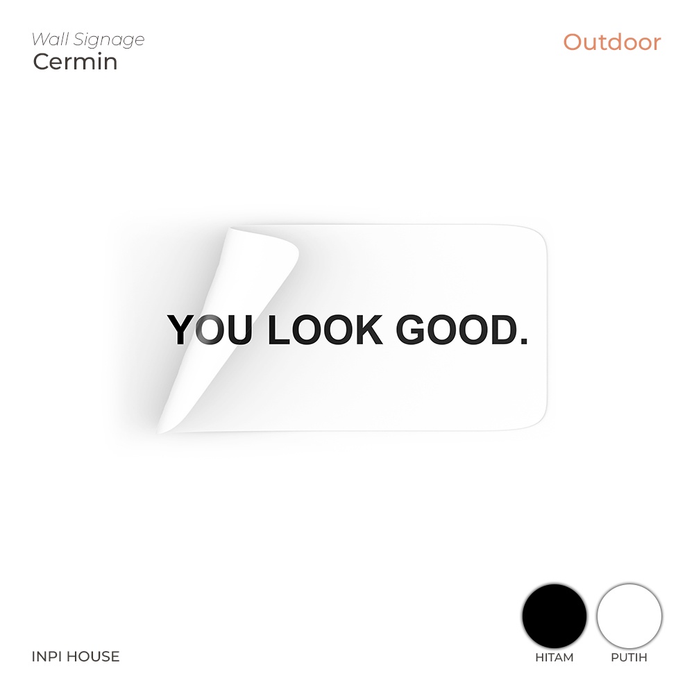 Cutting Sticker Oracal Mirror Decoration - YOU LOOK GOOD | Shopee Singapore