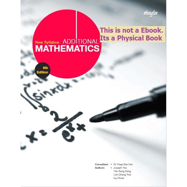 New Syllabus Additional Mathematics - Shinglee | Shopee Singapore