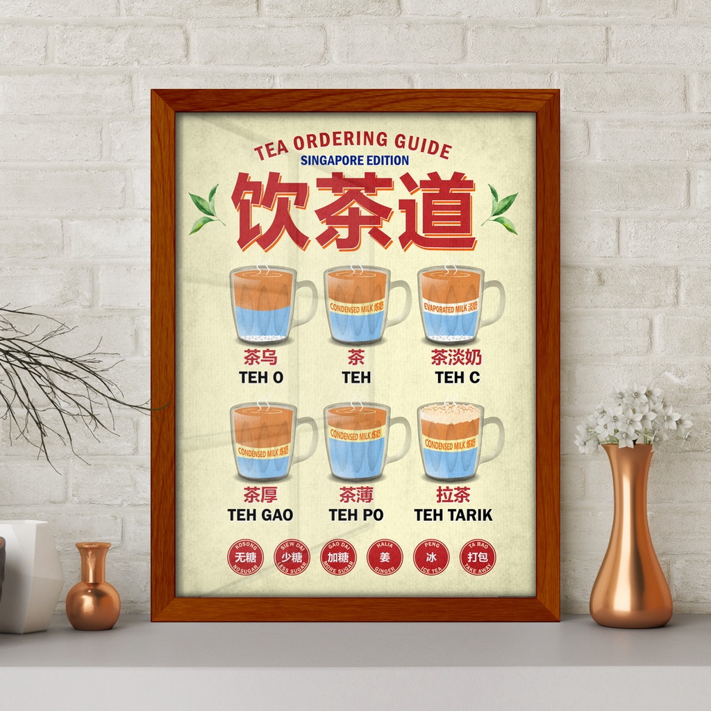 Singapore Edition - Tea Ordering Guide Poster | Shopee Singapore