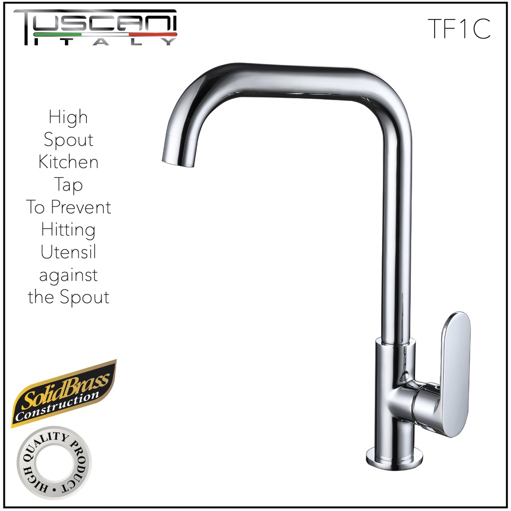 Tuscani TF1C - FABIANO Series Kitchen Tap - Cold Taps | Shopee Singapore