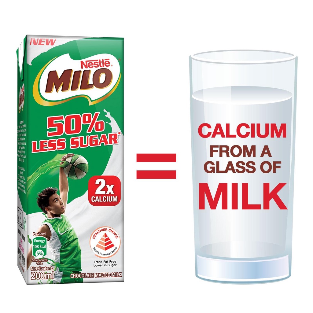 NESTLE Milo Less Sugar 200ML X 24 (TETRA) | Shopee Singapore