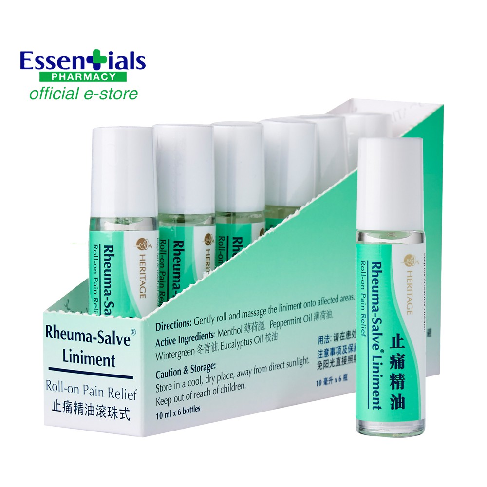 Rheuma-Salve® Liniment 止痛精油 Pocket- Size, Roll-on Pain Relief (10ml x ...