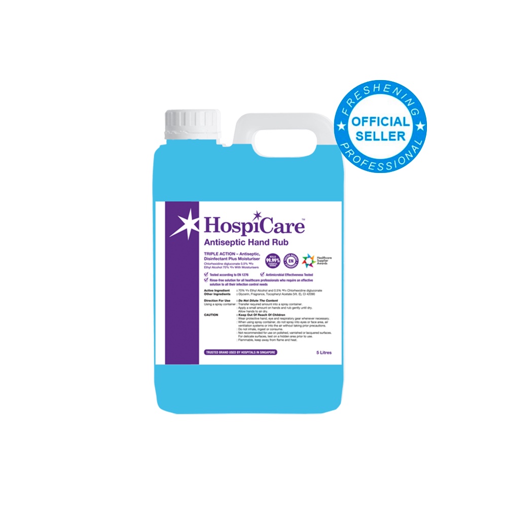 HospiCare Antiseptic Hand Rub w/ 70% Ethyl Alcohol & 0.5% Chlorhexidine ...