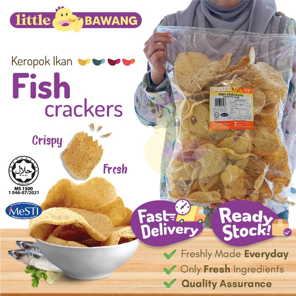 Thin Fish Crackers Round Mackerel Fish Crackers Long 150g 280g Fish ...