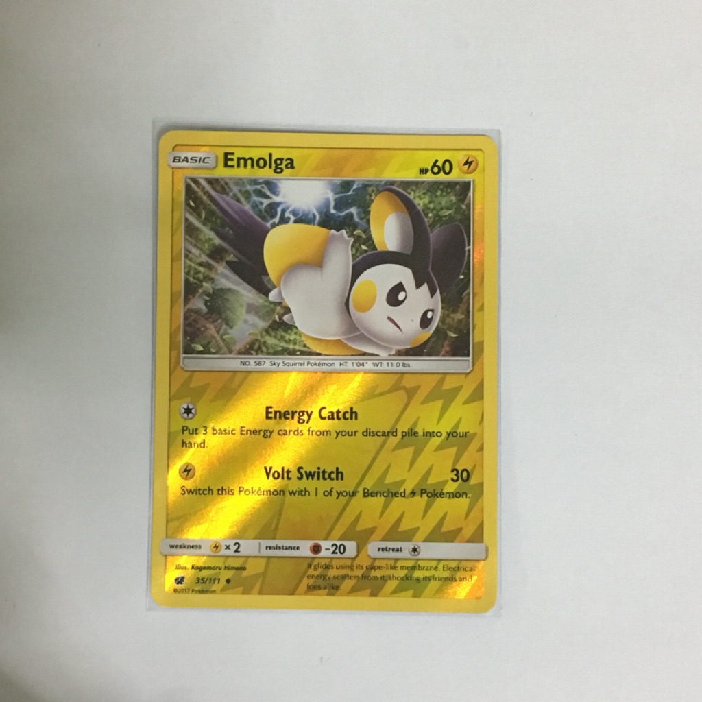 Emolga Evolution Chart Pokemon Card SM4 Emolga Reverse Uncommon