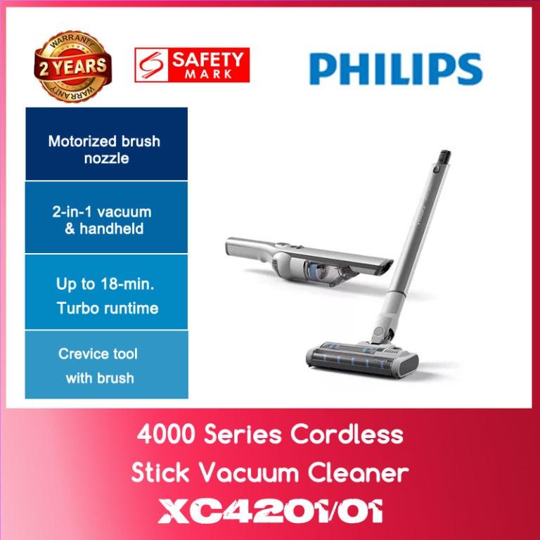 Philips XC4201/01 4000 Series Cordless Stick Vacuum Cleaner WITH 2 ...