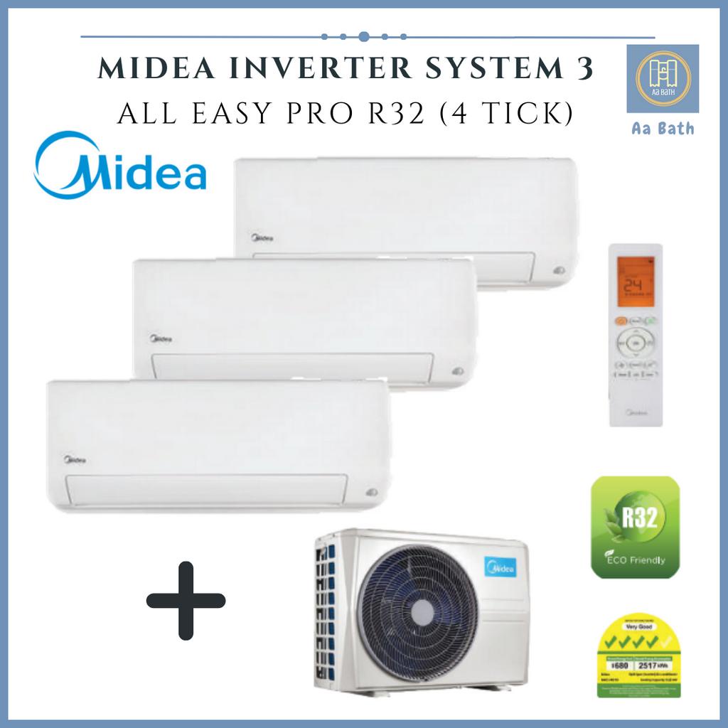 [FREE DELIVERY] MIDEA ALL EASY PRO R32 (4 tick) Inverter System 3 AIR CONDITIONERS | Shopee ...