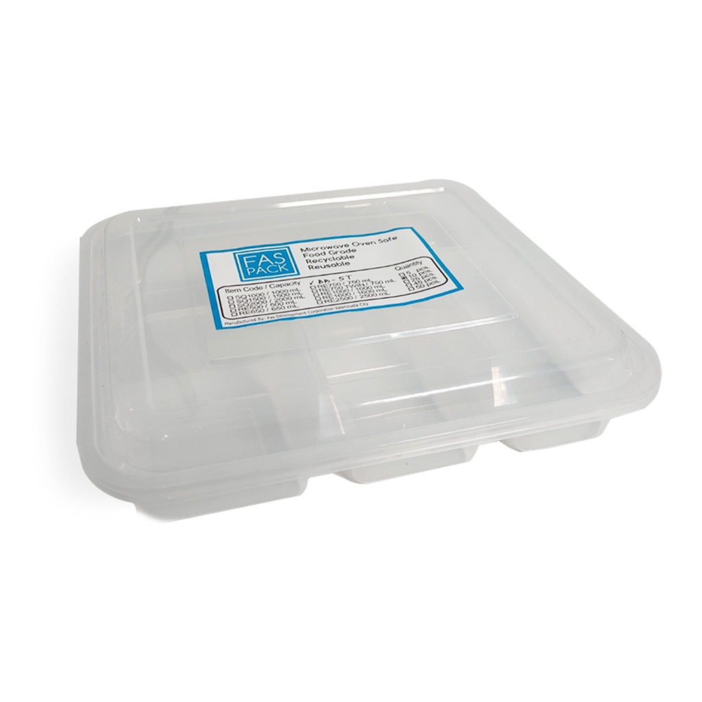 Optimus Depot Microwave Food Grade 5 Division Bento Box - 10pcs ...