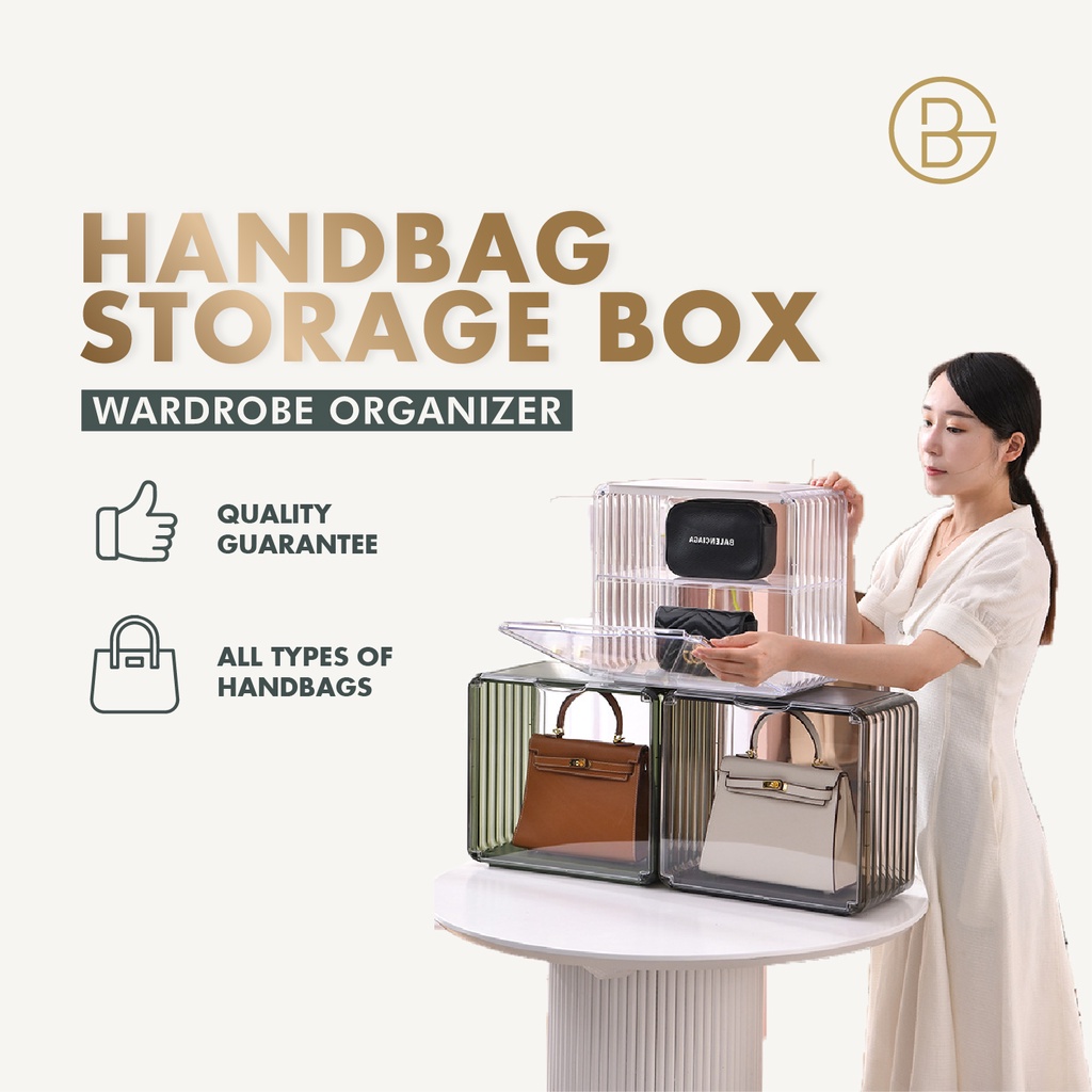 Transparent Plastic Dust Bag Container | HandBags Storage Organizer ...