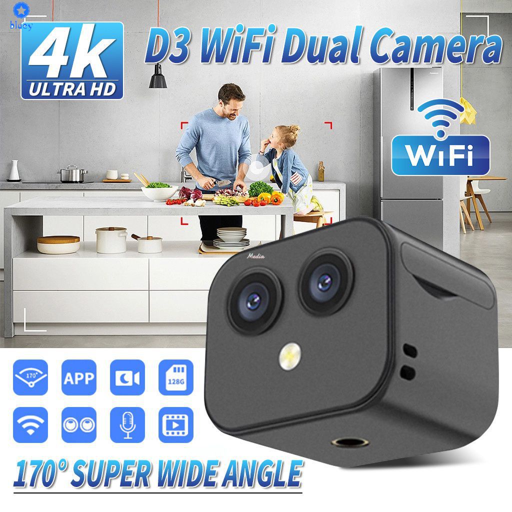 D3 Hd 4k Mini Wireless Wifi Camera Dual Lens Mobile Phone Remote ...