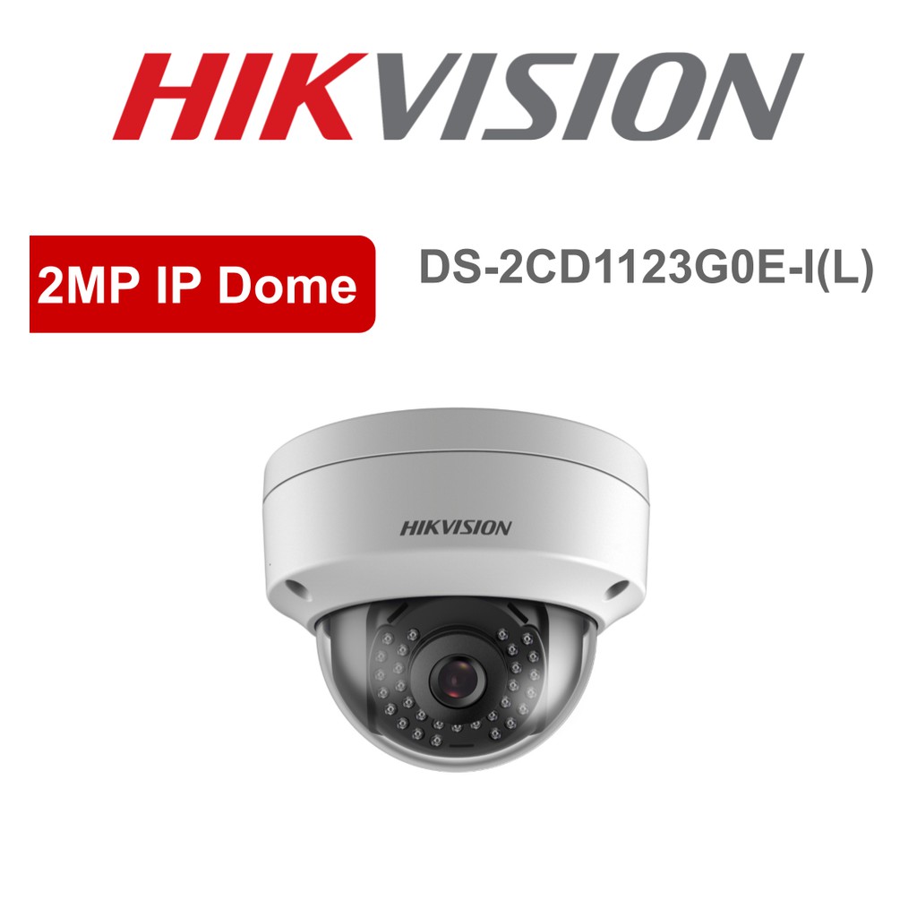 HIKVISION DS-2CD1123G0E-I (L) 2.0 MP IR Fixed Network Dome CCTV PoE IP Camera | Shopee Singapore