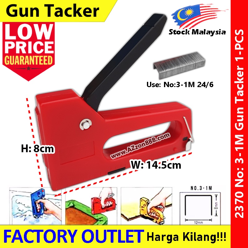 Gun Tacker Stapler Guntacker use No: 3-1M 24/6 Staples Guntacker ...
