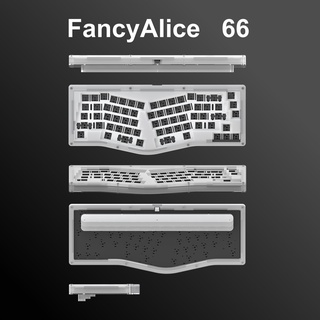 FancyAlice66 RGB Hot-swappable Wired Arisu Mechanical Keyboard Kit with ...