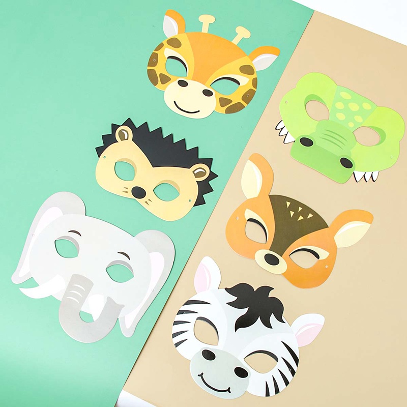 12pcs Jungle Animal Mask Jungle Party Decoration Baby Shower Safari ...
