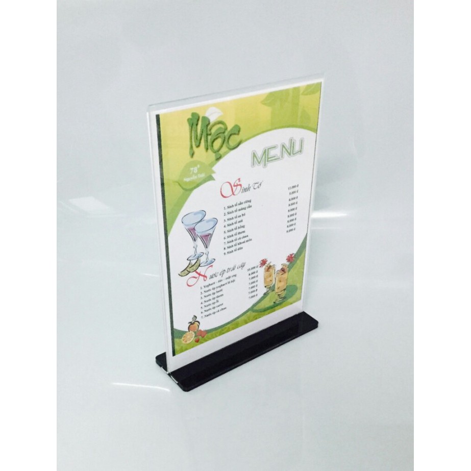 A5 Menu shelf, A5 mica Menu, Restaurant Menu with 2-sided display ...