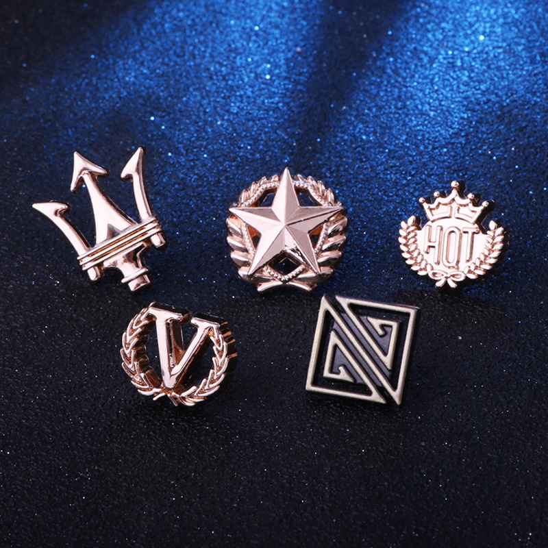 Korean Personality Mini Brooch Trident Five Pointed Star Men's Shirt ...