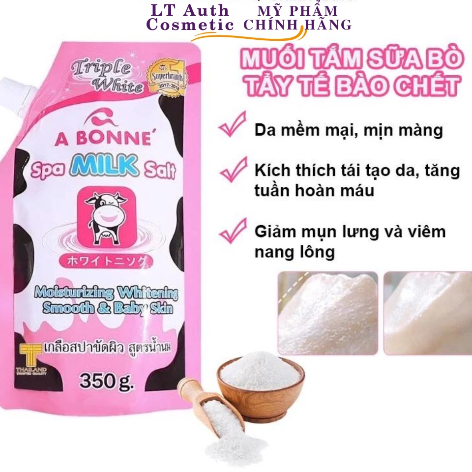 A Bonne Spa Milk Salt Cow'S Milk Bath Salt, Thai Genuine Exfoliating ...
