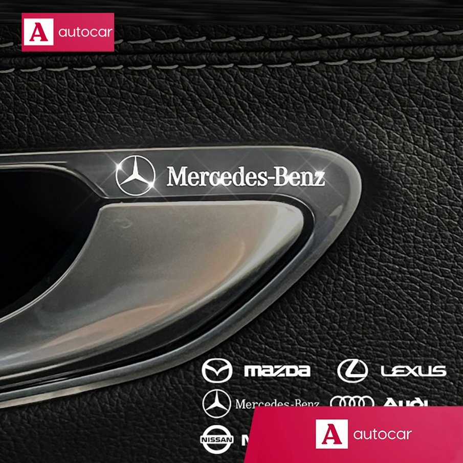 4Pcs Car Brand Metal Labels Silver Plated Stickers 3D Auto Window ...