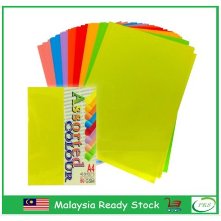 Standard A4 Colour Papers 80gsm (8 Colours) (40 Sheets) (FTC8040 ...