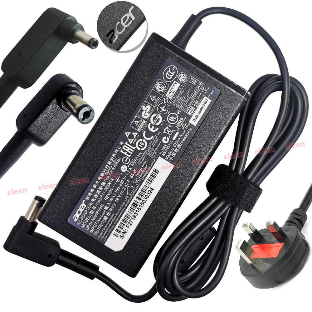 New 65W 3.42A Laptop Ac Adapter Charger Cord For Acer A065R035L A11-065N1A ADP-65VH F SF314 ...
