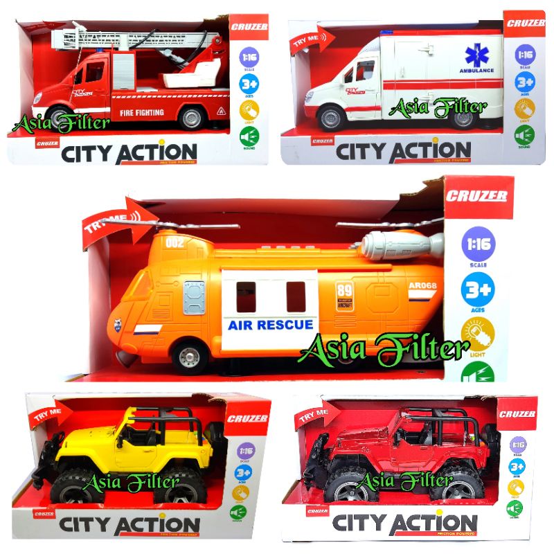 City Action CRUZER Cars - Ambulance Cars, Firefighter Cars, rescue ...